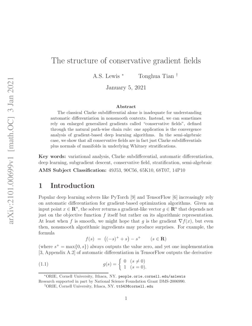 The Structure Of Conservative Gradient Fields Deepai
