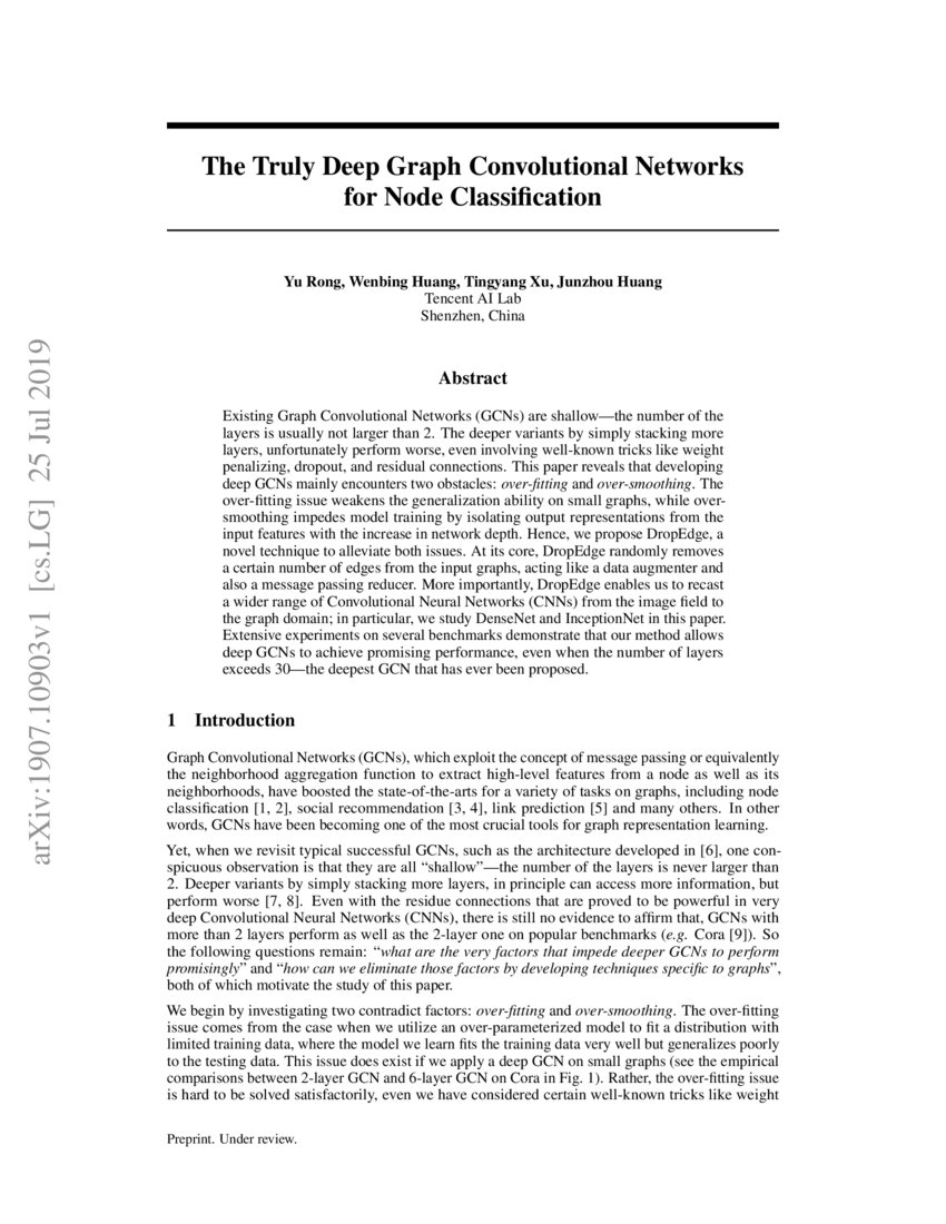 The Truly Deep Graph Convolutional Networks for Node Classification | DeepAI