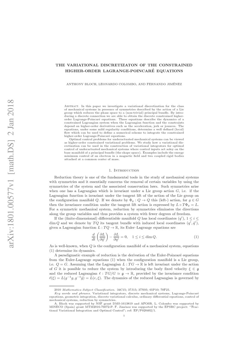 The Variational Discretizaton Of The Constrained Higher Order Lagrange