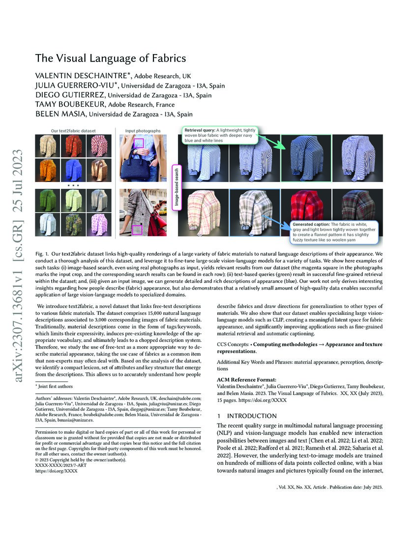 The Visual Language of Fabrics | DeepAI