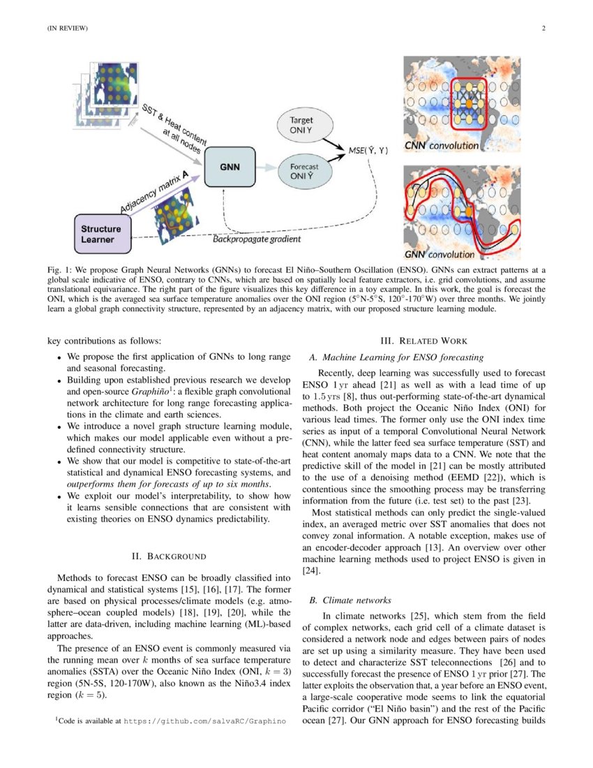 The World as a Graph: Improving El Niño Forecasts with Graph Neural Networks | DeepAI