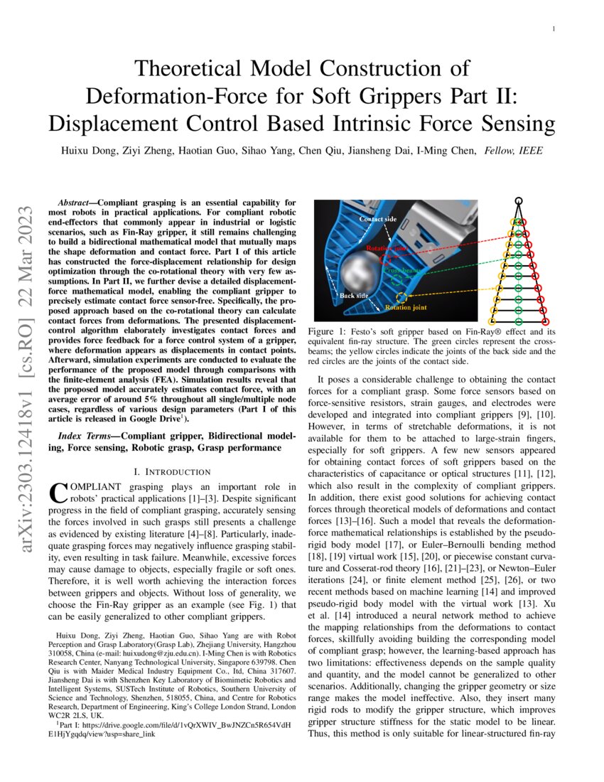 Theoretical Model Construction of Deformation-Force for Soft Grippers ...