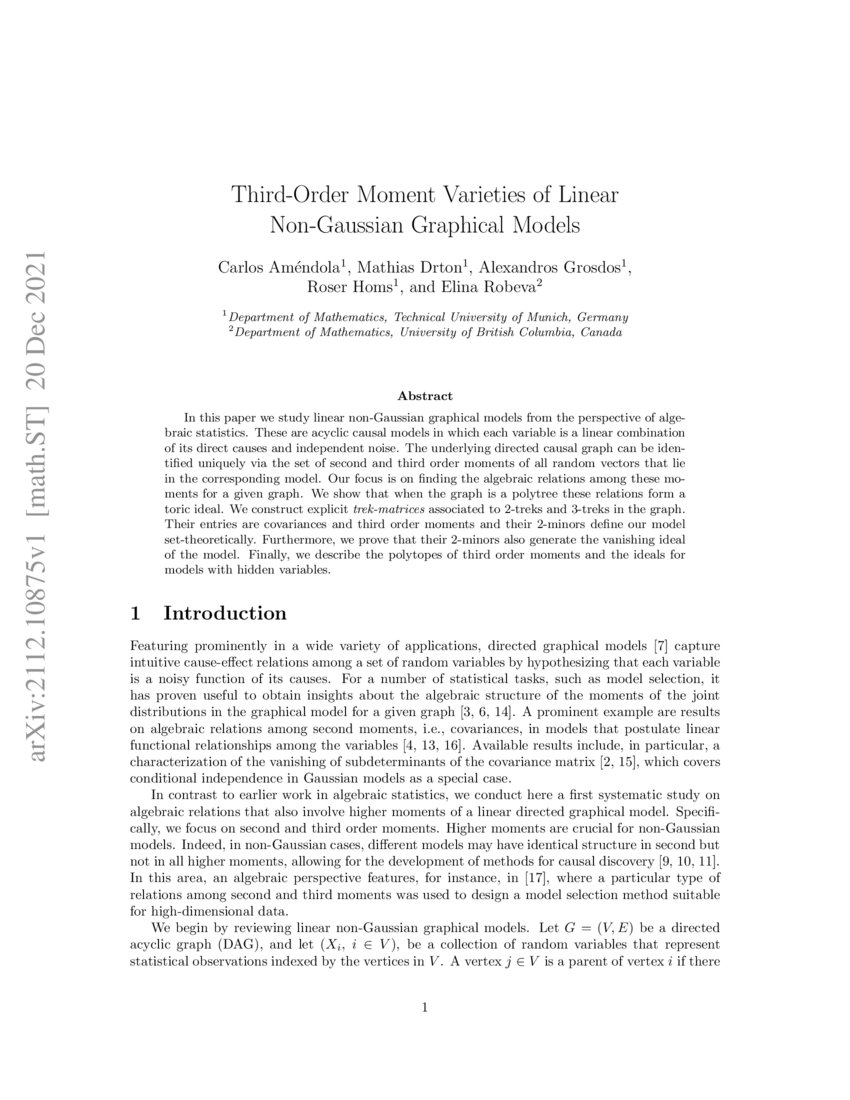 Third-Order Moment Varieties of Linear Non-Gaussian Graphical Models ...
