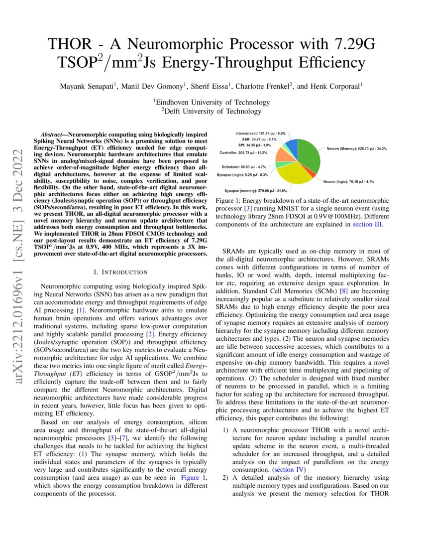 THOR – A Neuromorphic Processor with 7.29G TSOP^2/mm^2Js Energy ...