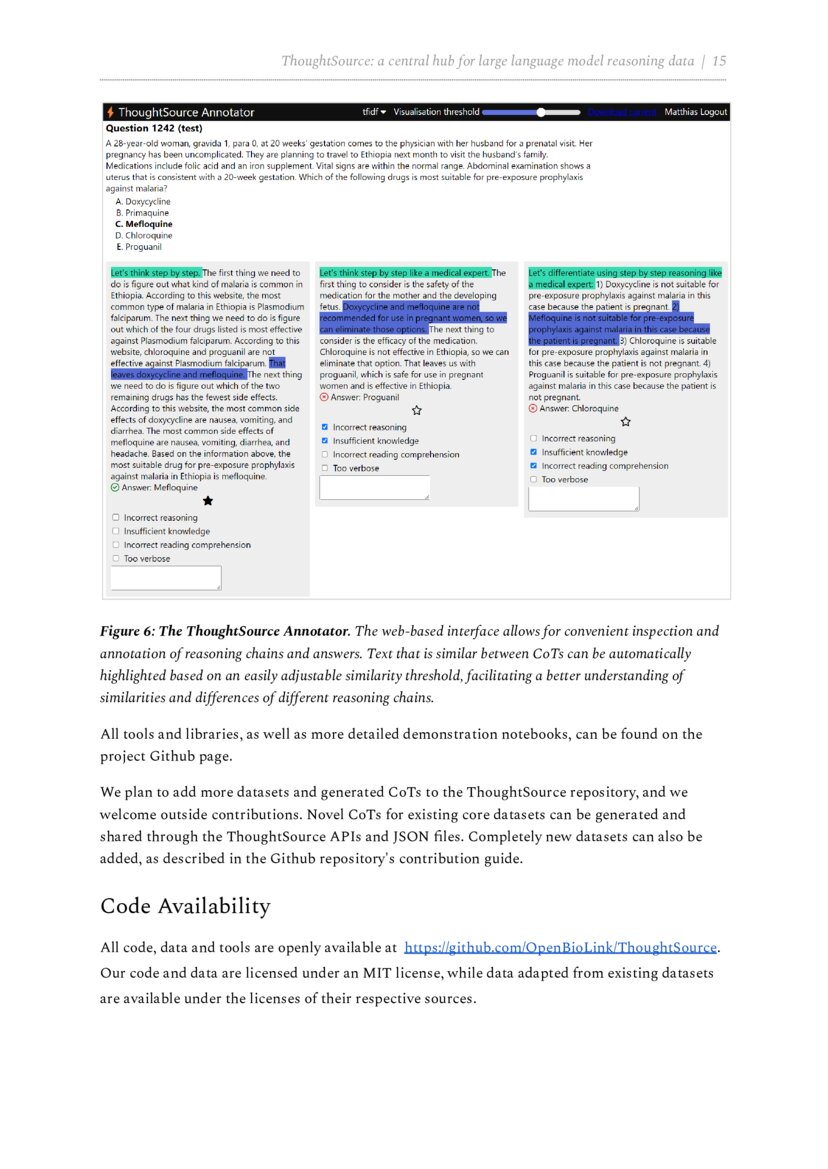 ThoughtSource: A central hub for large language model reasoning data | DeepAI