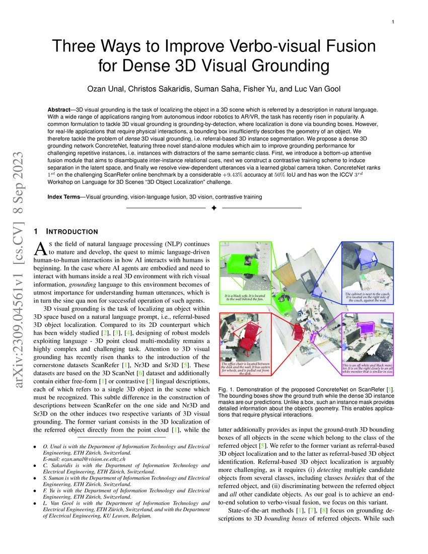 Three Ways To Improve Verbo Visual Fusion For Dense 3d Visual Grounding