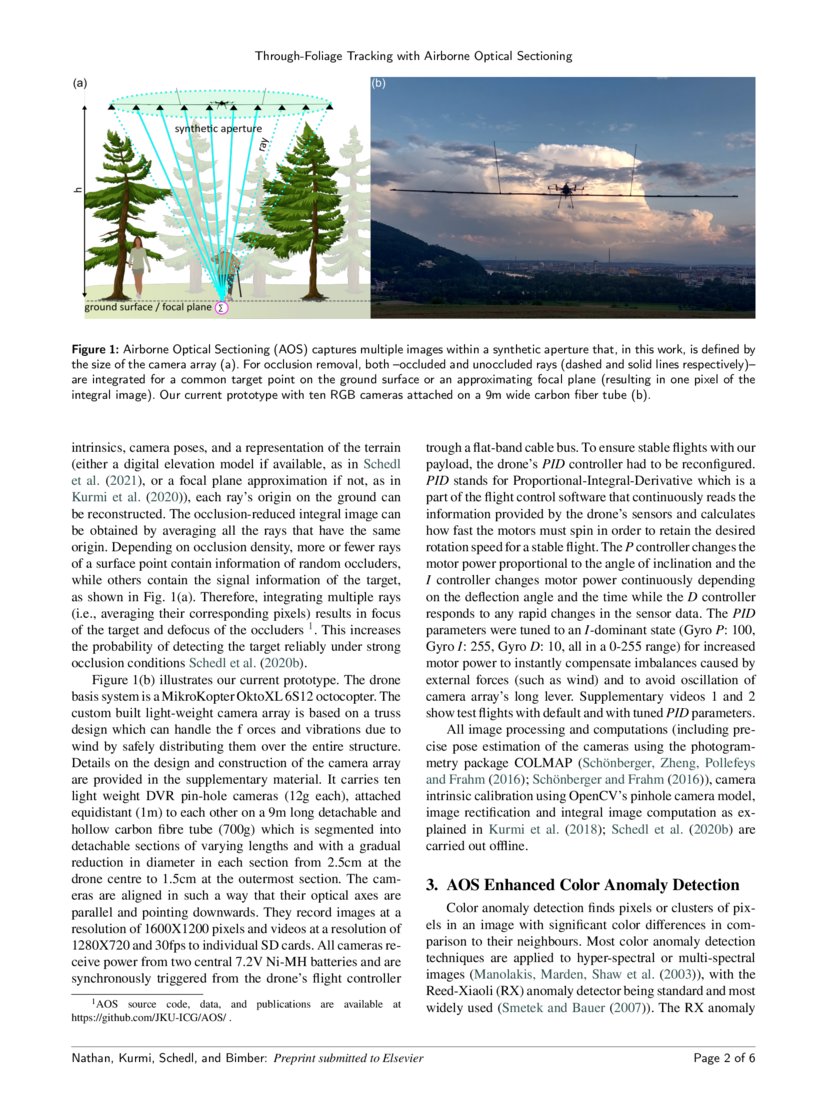 Through-Foliage Tracking with Airborne Optical Sectioning | DeepAI