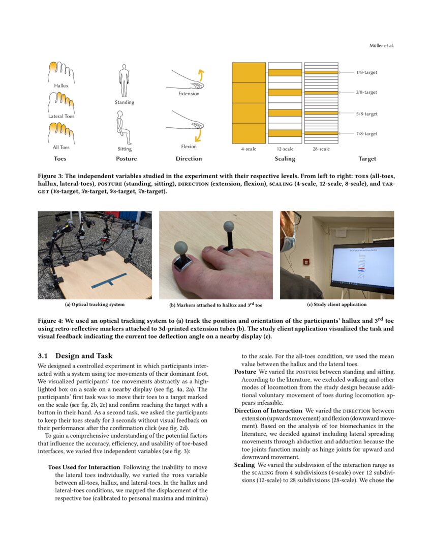 TicTacToes: Assessing Toe Movements as an Input Modality | DeepAI