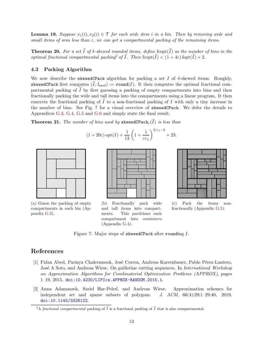 Tight Approximation Algorithms For Geometric Bin Packing With Skewed Items Deepai