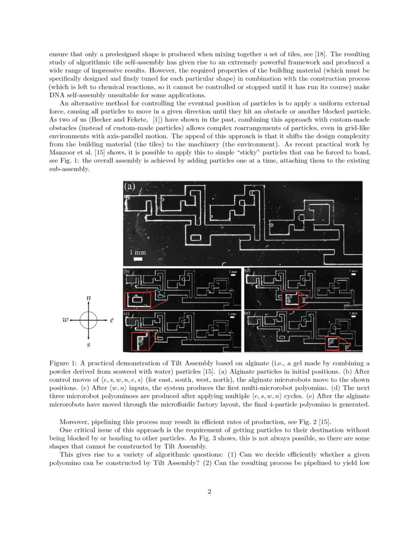 Tilt Assembly: Algorithms for Micro-Factories That Build Objects with ...