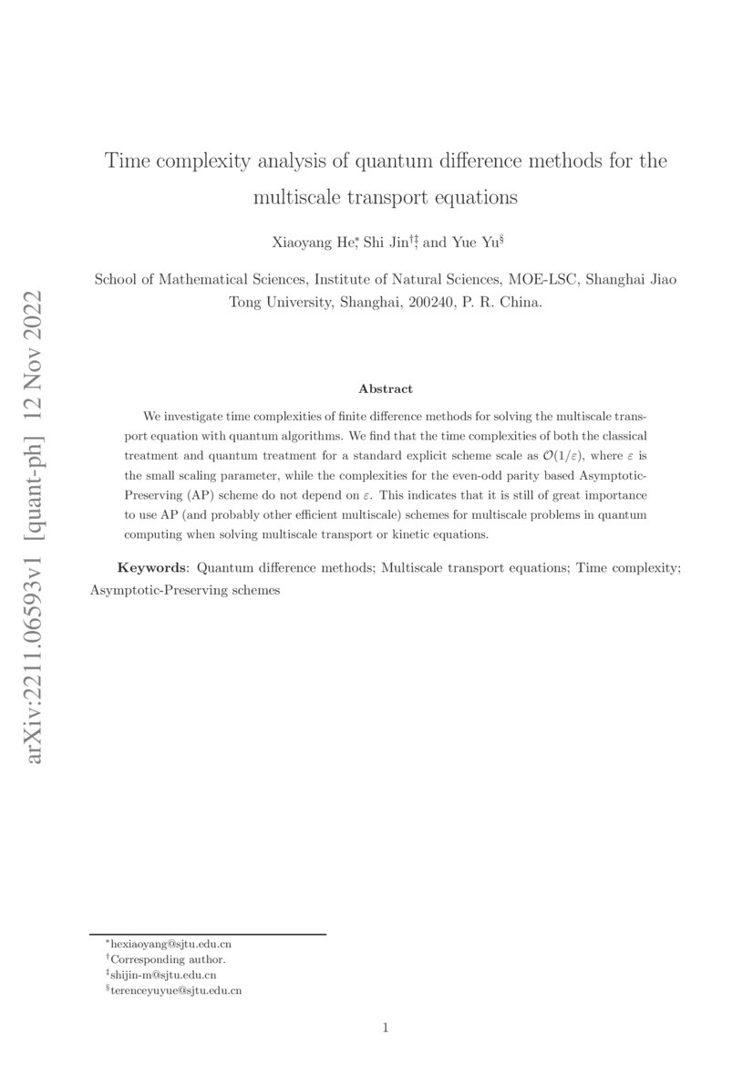 Time Complexity Analysis Of Quantum Difference Methods For The