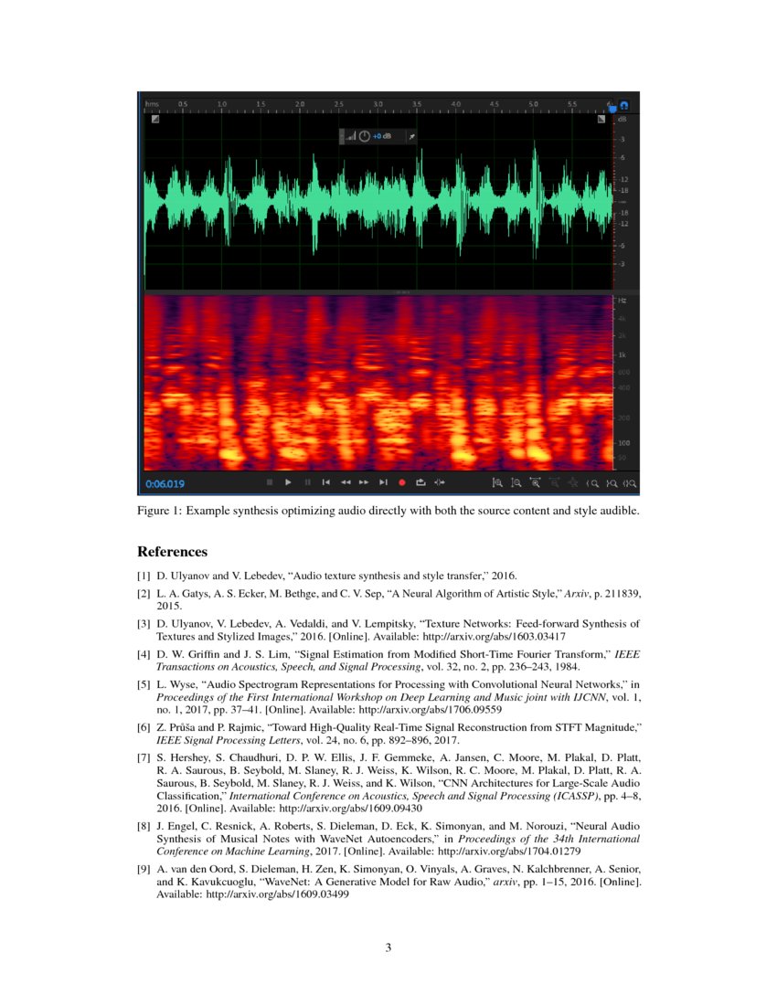 Time Domain Neural Audio Style Transfer Deepai