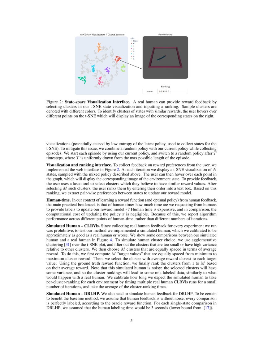 Time-Efficient Reward Learning via Visually Assisted Cluster Ranking | DeepAI