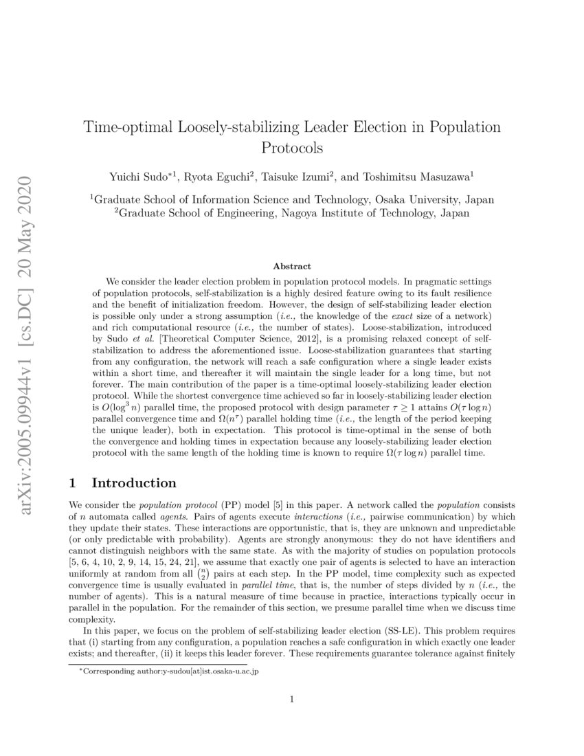 Time-optimal Loosely-stabilizing Leader Election in Population ...