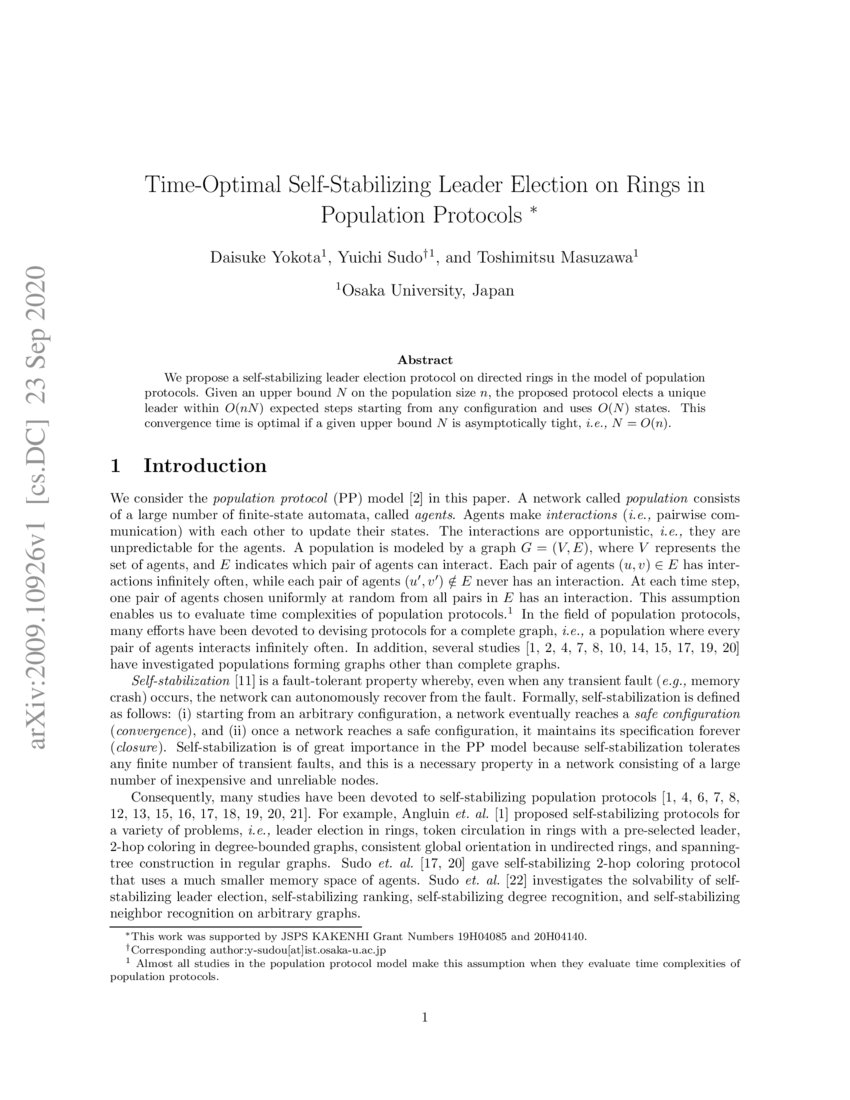 Time-Optimal Self-Stabilizing Leader Election on Rings in Population ...