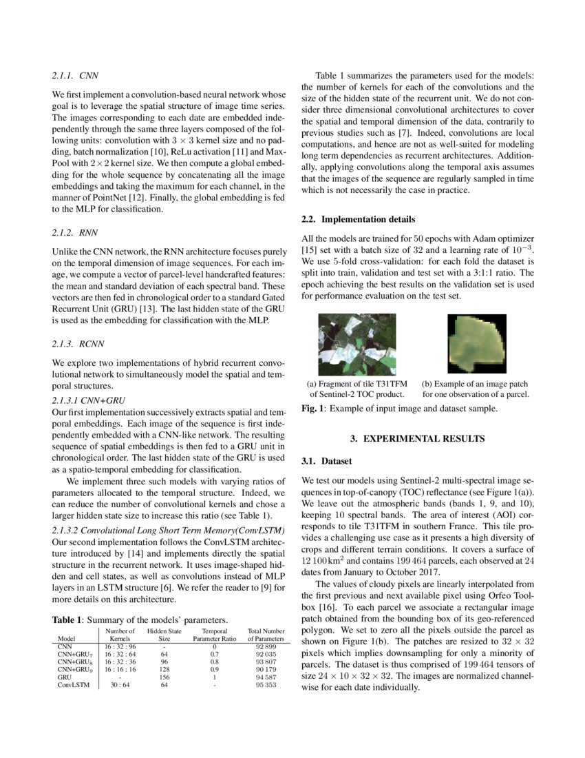 Time Space Tradeoff In Deep Learning Models For Crop Classification On Satellite Multi Spectral