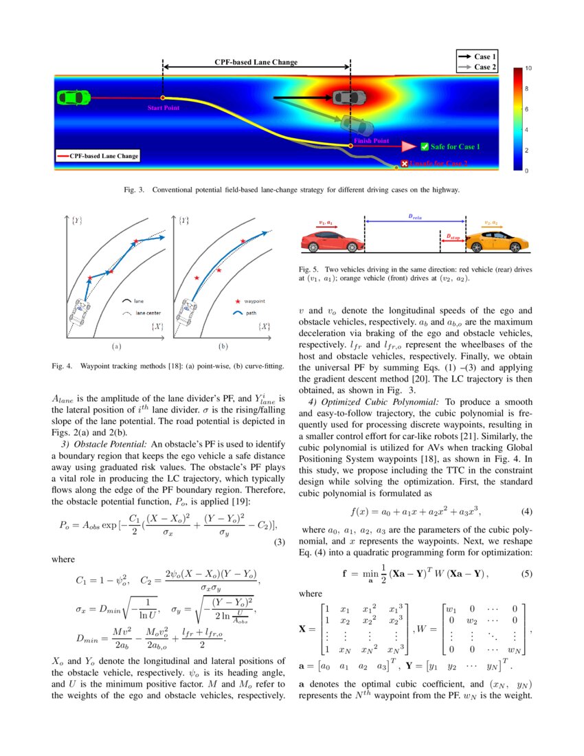 Time-to-Collision-Aware Lane-Change Strategy Based on Potential Field and Cubic Polynomial for ...