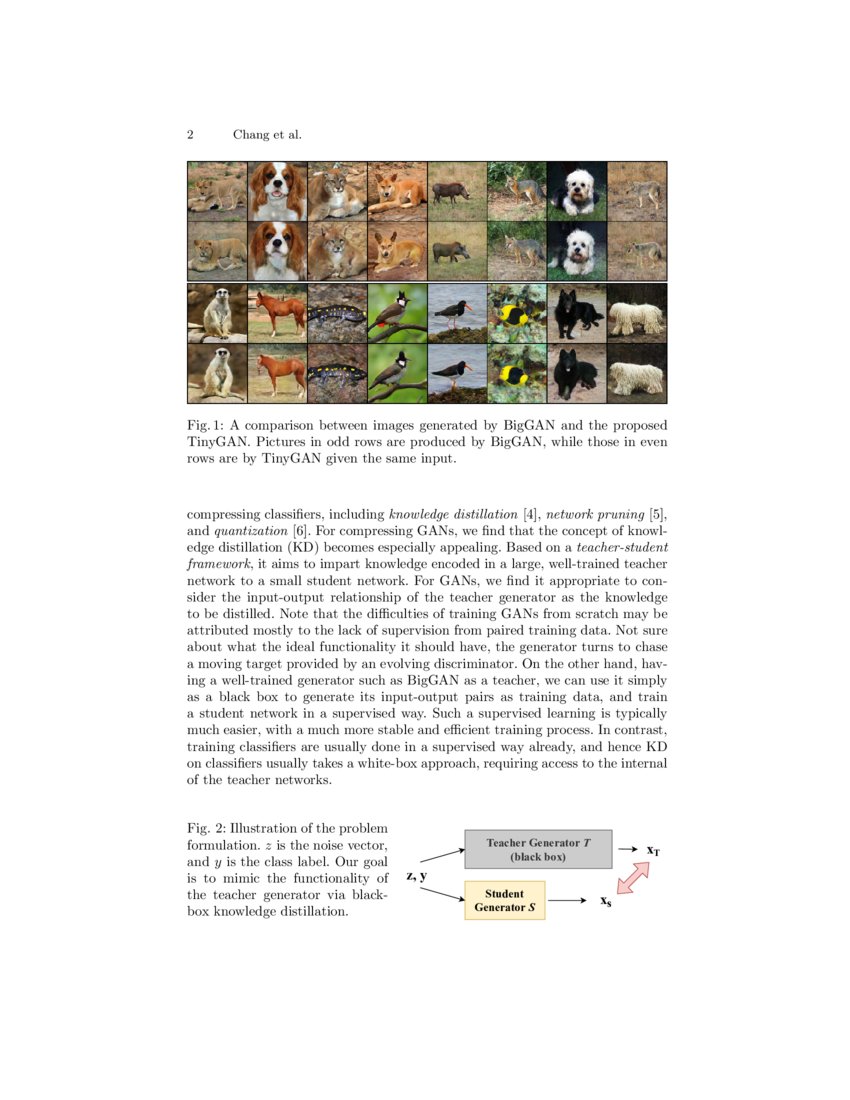 TinyGAN: Distilling BigGAN for Conditional Image Generation | DeepAI