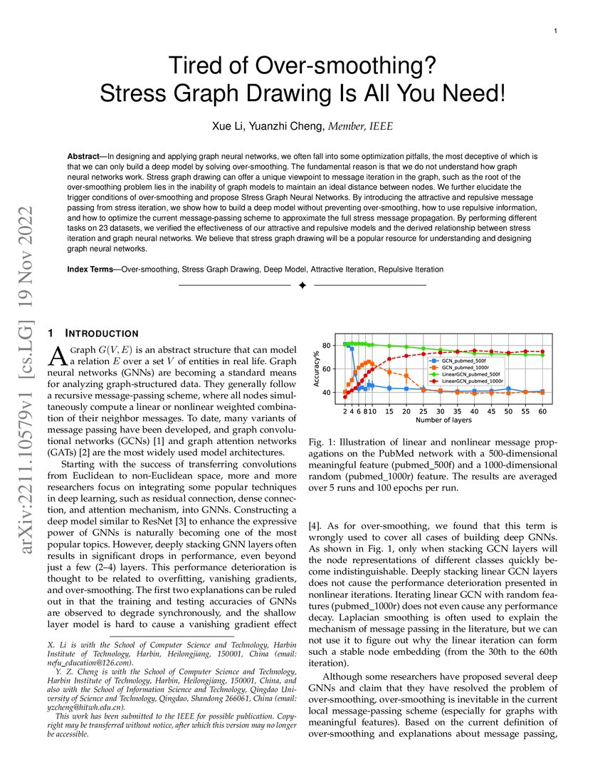 Tired of Over-smoothing? Stress Graph Drawing Is All You Need! | DeepAI