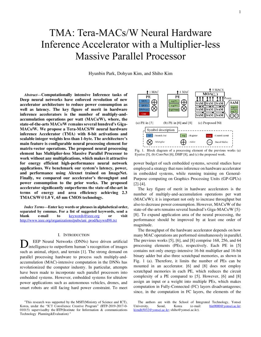 TMA: Tera-MACs/W Neural Hardware Inference Accelerator with a ...