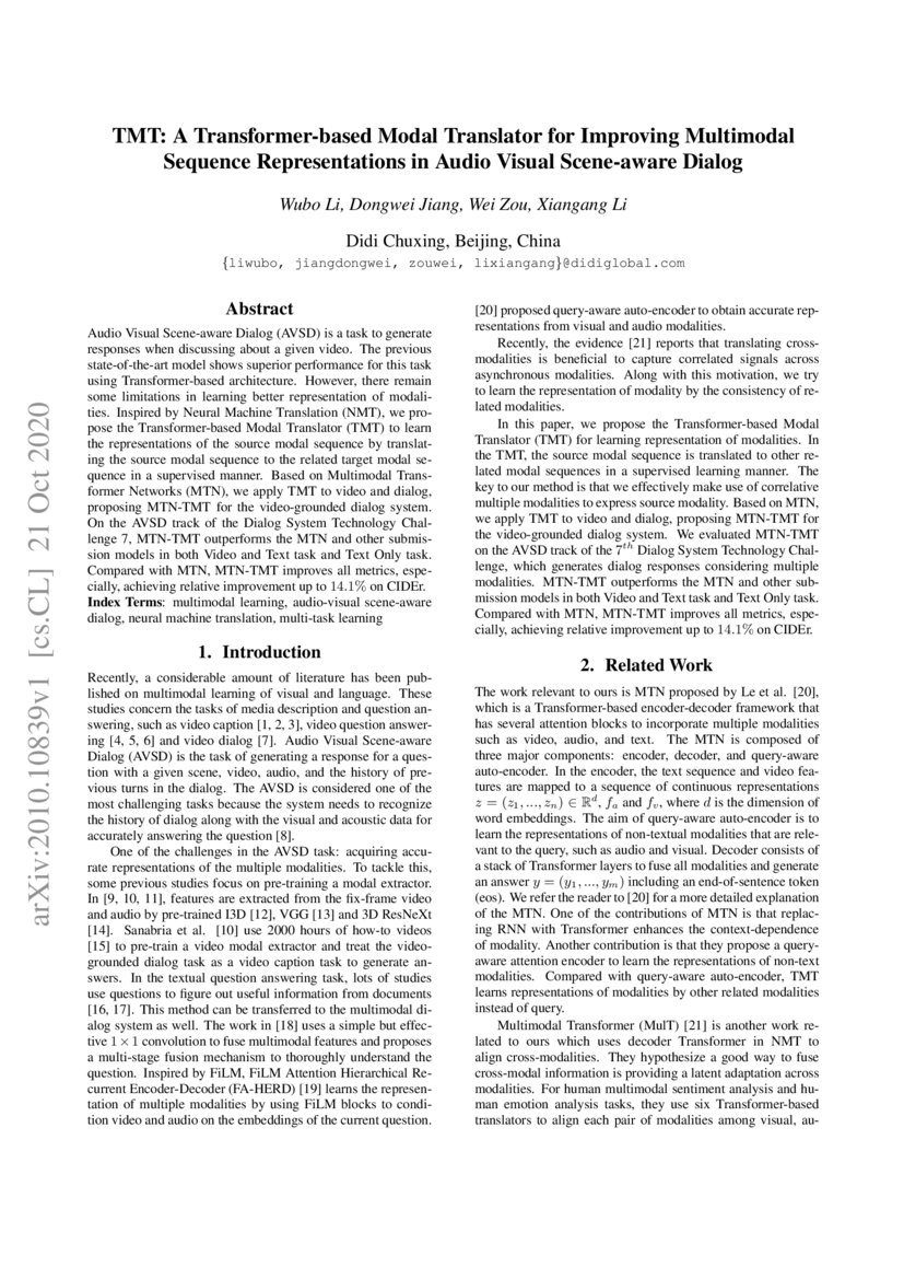 TMT: A Transformer-based Modal Translator for Improving Multimodal Sequence Representations in ...