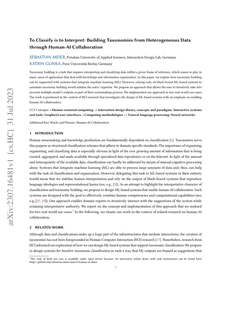 To Classify is to Interpret: Building Taxonomies from Heterogeneous ...