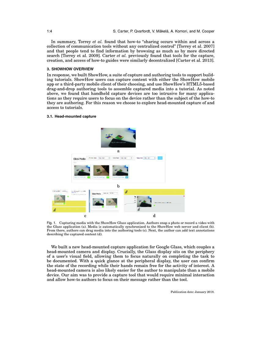 Tools for online tutorials: comparing capture devices, tutorial representations, and access ...