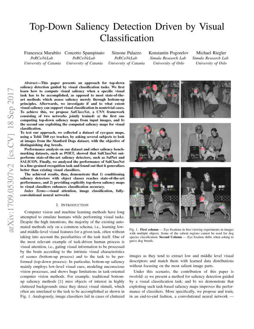 Top-Down Saliency Detection Driven by Visual Classification | DeepAI