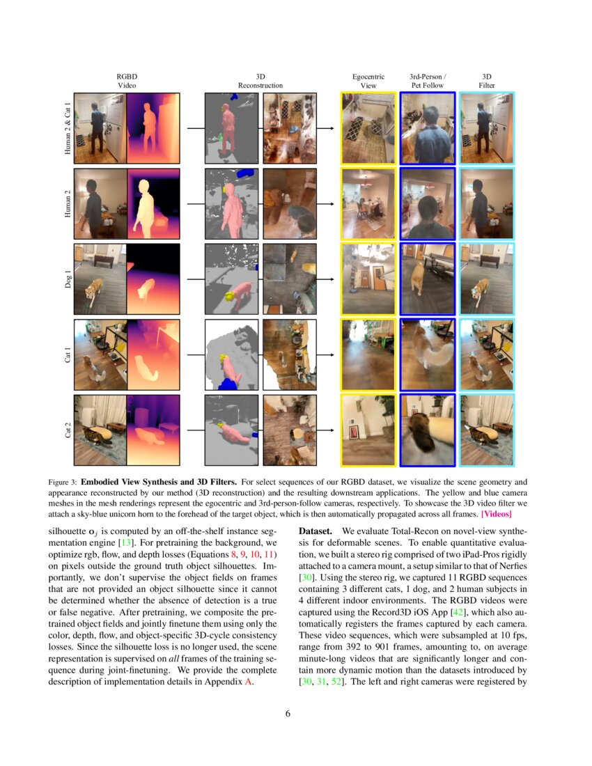 Total-Recon: Deformable Scene Reconstruction for Embodied View Synthesis | DeepAI