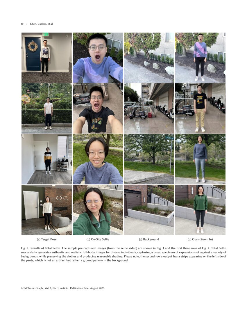 Total Selfie: Generating Full-Body Selfies | DeepAI