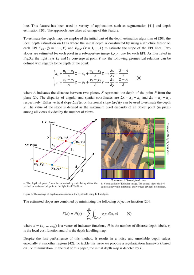 Total Variation Based Dense Depth From Multi Camera Array Deepai