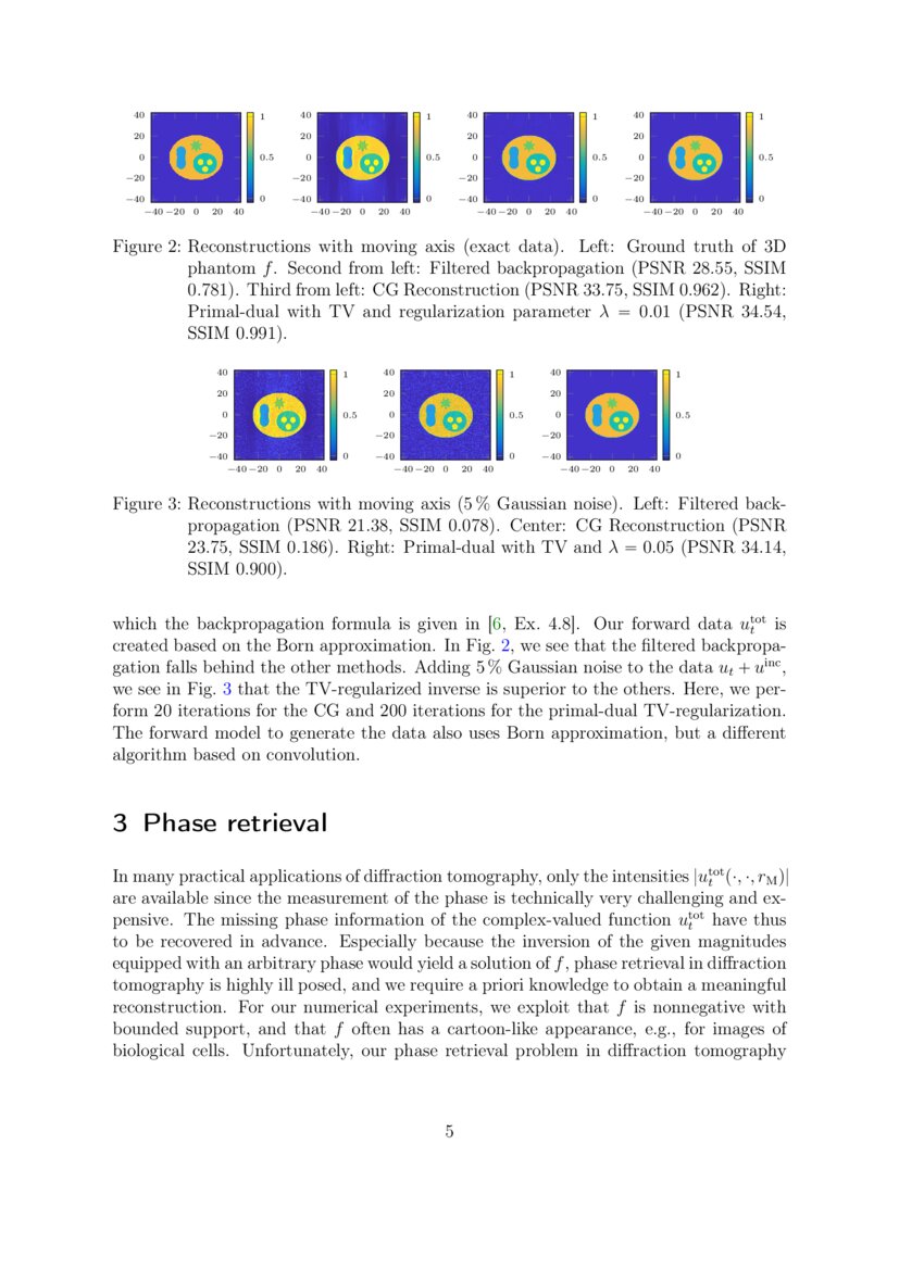 Total Variation Based Reconstruction And Phase Retrieval For