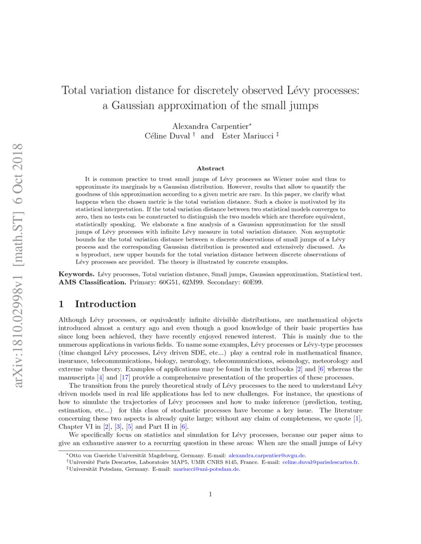 Total variation distance for discretely observed Lévy processes: a ...