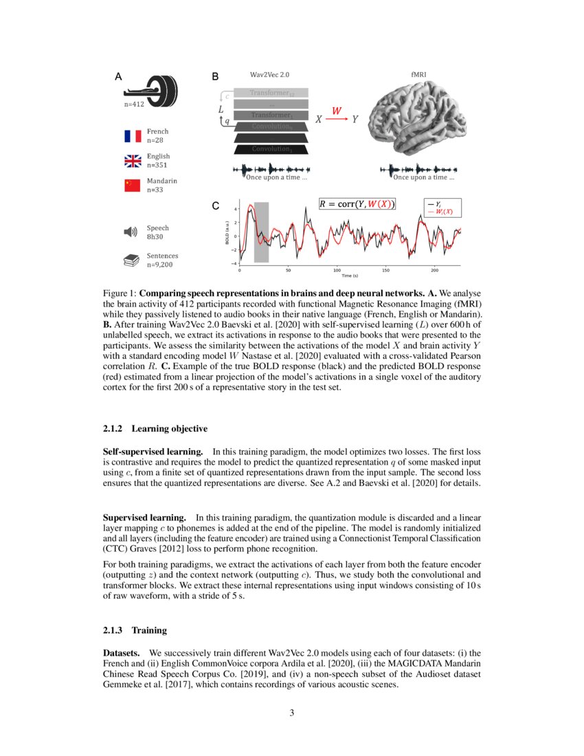Toward a realistic model of speech processing in the brain with self ...