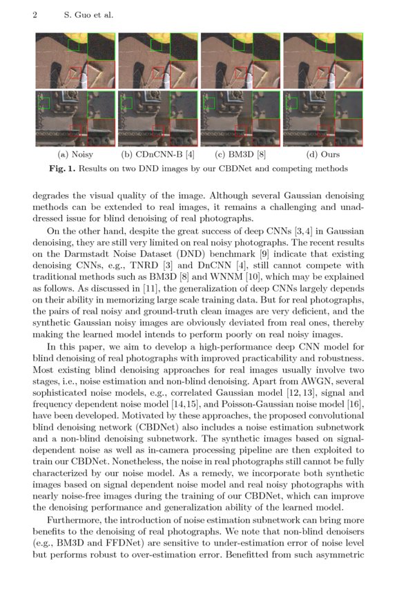 Toward Convolutional Blind Denoising of Real Photographs | DeepAI