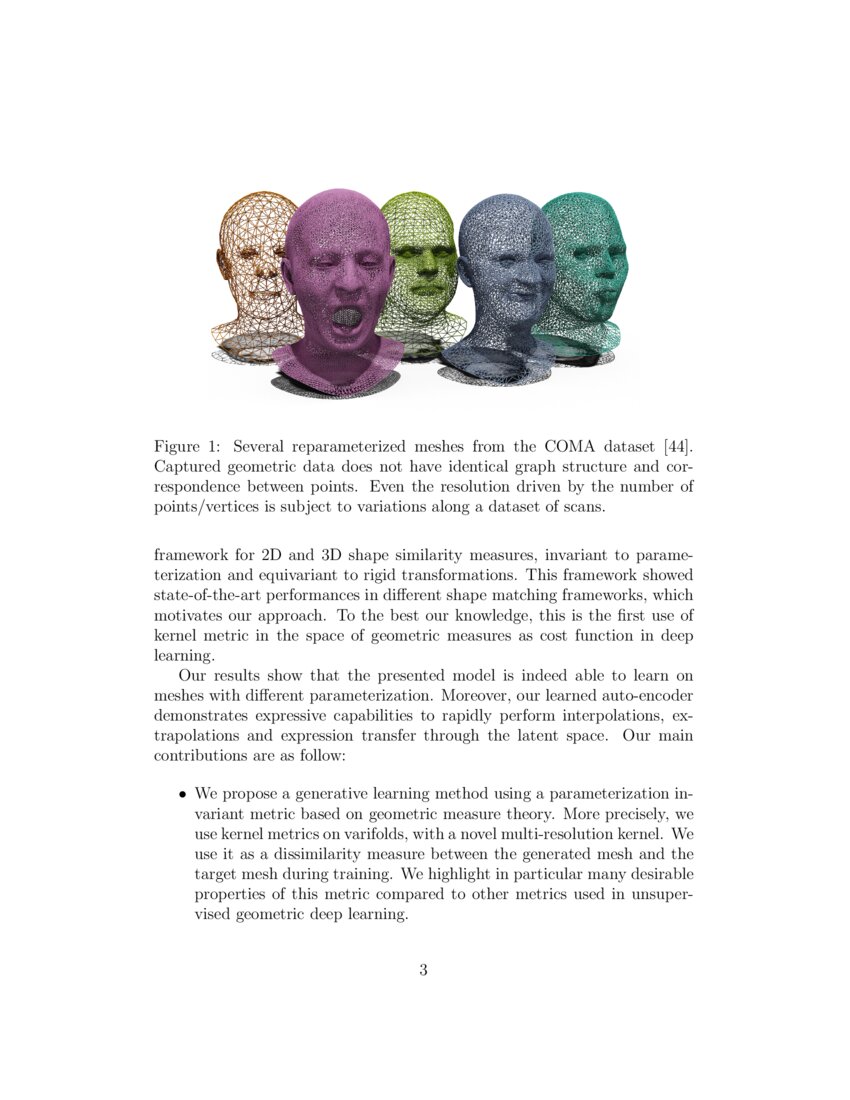Toward Mesh-Invariant 3D Generative Deep Learning with Geometric ...