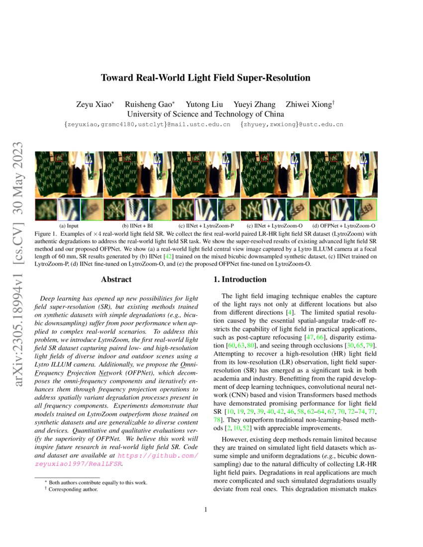 Toward Real-World Light Field Super-Resolution | DeepAI