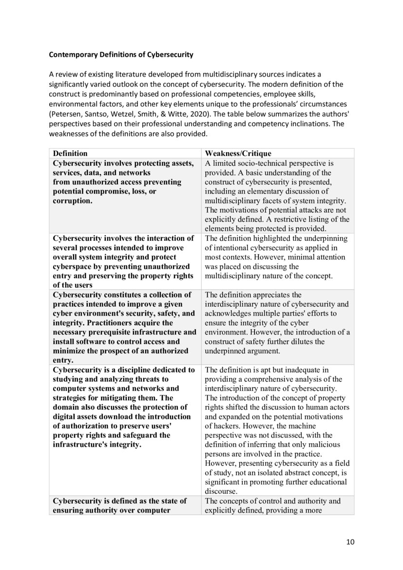 Towards a Contemporary Definition of Cybersecurity | DeepAI