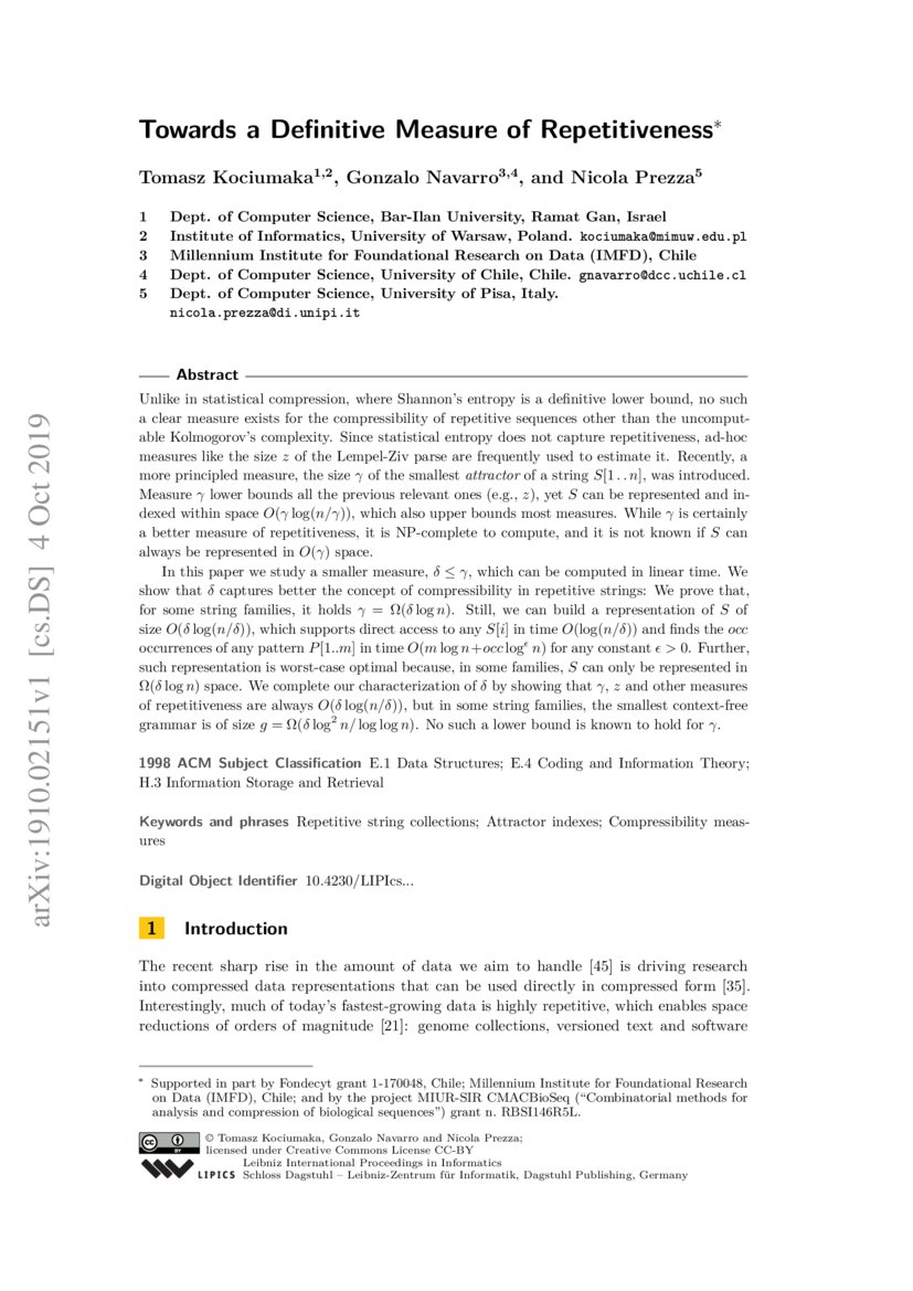 Towards a Definitive Measure of Repetitiveness | DeepAI