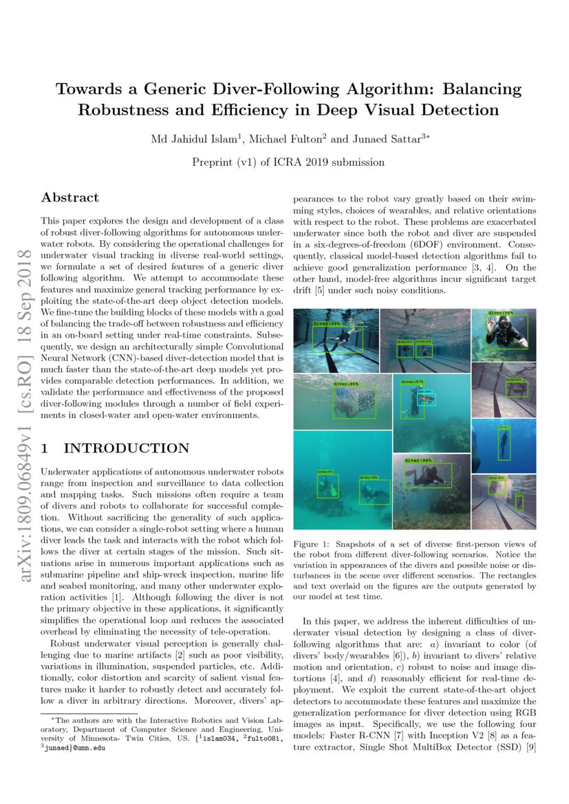 Towards a Generic Diver-Following Algorithm: Balancing Robustness and Efficiency in Deep Visual ...