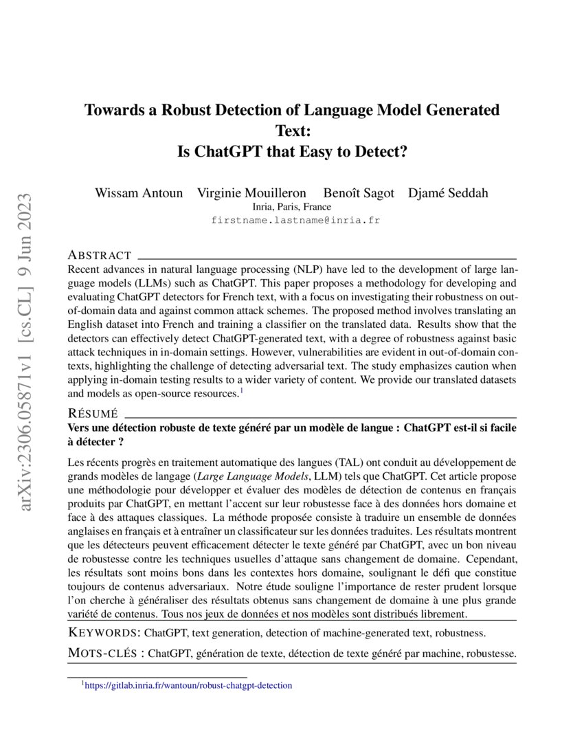 Towards A Robust Detection Of Language Model Generated Text Is Chatgpt That Easy To Detect