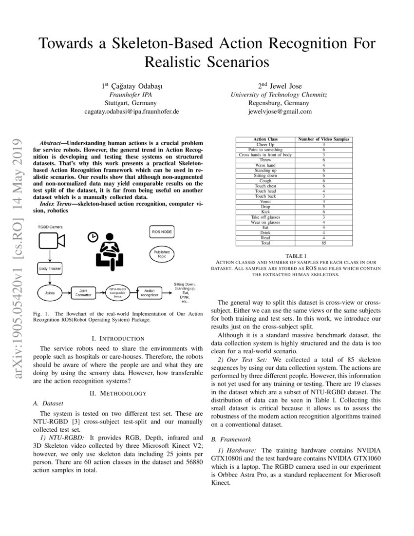 Towards a Skeleton-Based Action Recognition For Realistic Scenarios ... Towards a Skeleton-Based Action Recognition For Realistic Scenarios ...