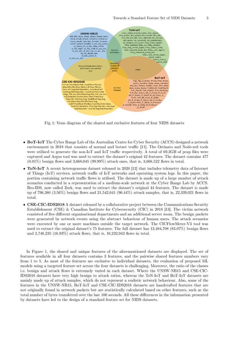Towards a Standard Feature Set of NIDS Datasets | DeepAI