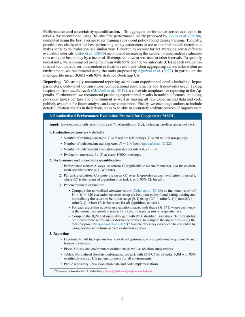 Towards A Standardised Performance Evaluation Protocol For Cooperative Marl Deepai