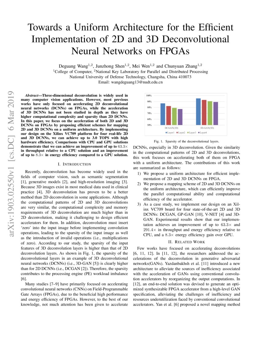 Towards a Uniform Architecture for the Efficient Implementation of 2D ... Towards a Uniform Architecture for the Efficient Implementation of 2D ...