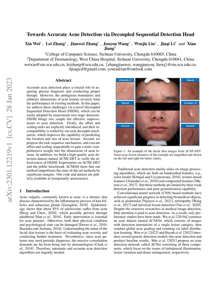 Towards Accurate Acne Detection Via Decoupled Sequential Detection Head Deepai