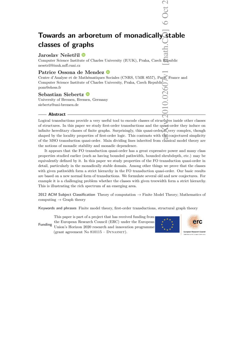 Towards an arboretum of monadically stable classes of graphs | DeepAI