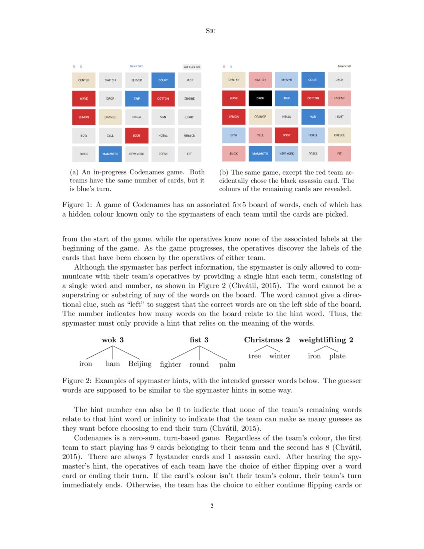 Towards Automating Codenames Spymasters With Deep Reinforcement Learning Deepai 