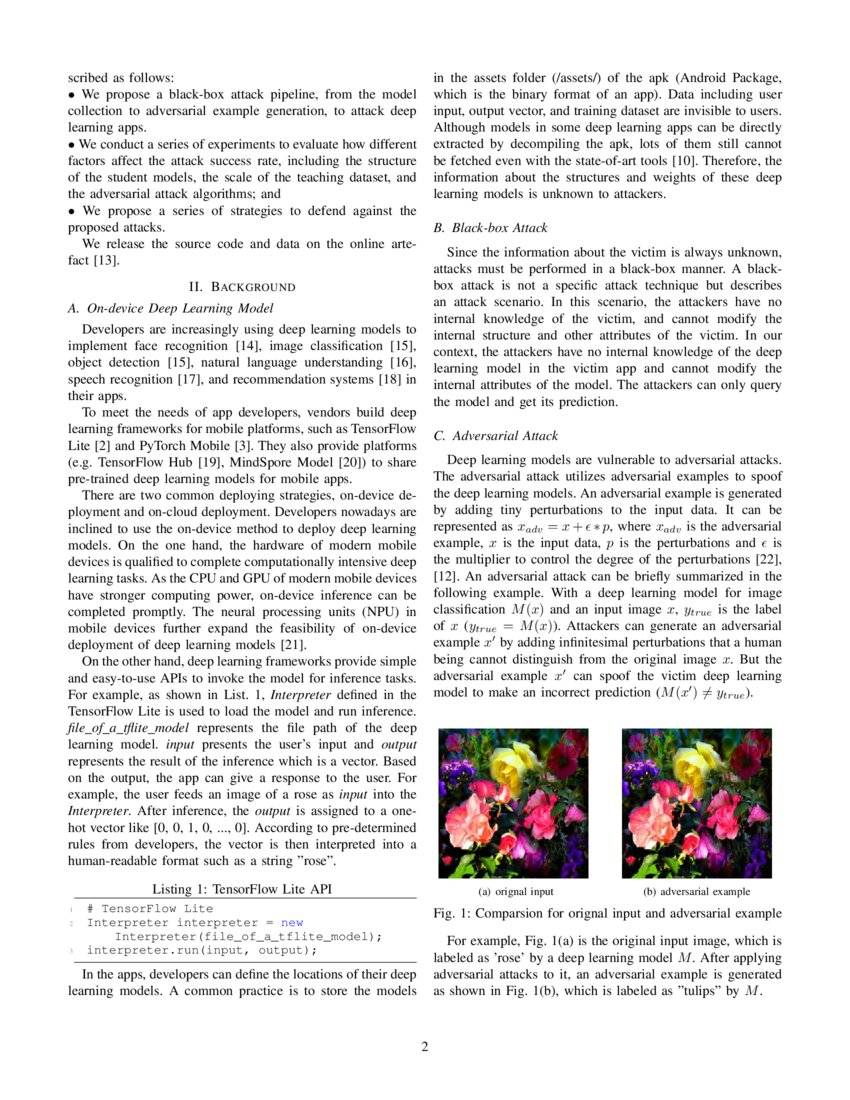 Towards Black-box Attacks on Deep Learning Apps | DeepAI