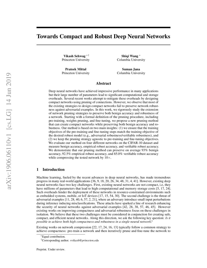 Towards Compact and Robust Deep Neural Networks | DeepAI Towards Compact and Robust Deep Neural Networks | DeepAI